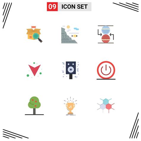 9 flat color concept for websites mobile and apps celebration full