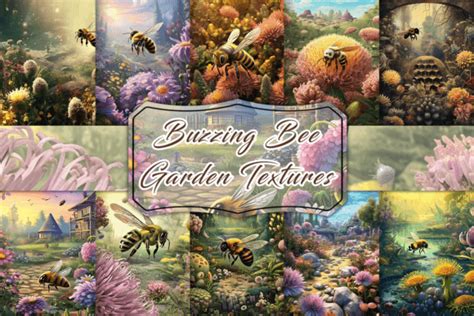 Buzzing Bee Garden Background Graphic By Pamilah · Creative Fabrica