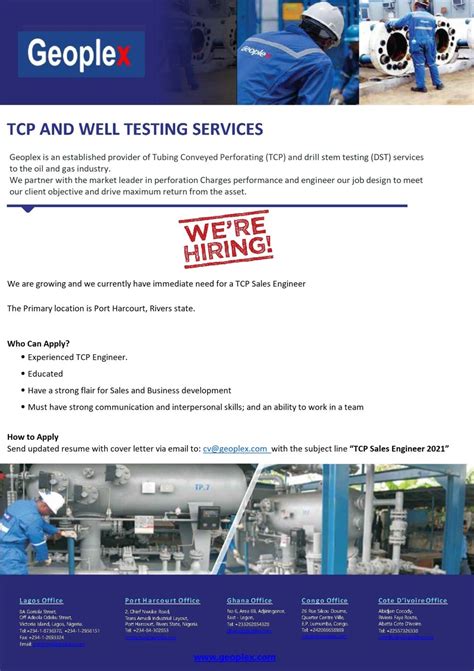 Geoplex Drillteq Limited On Linkedin Tcp Sales Engineer 19 Comments