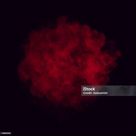 검은 색 배경과 빨간 안개 또는 연기 빨간색 벡터 흐림 안개 또는 스모그 배경입니다 인사말 카드 및 레이블 마케팅 명함 추상 배경에 대한 디자인 요소 가루눈에 대한 스톡