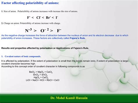 Fajan S Rule PPT