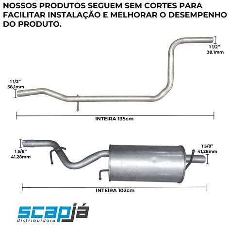 Kit Escapamento Tubo Silencioso Ford Ka