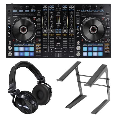 Pioneer DJ DDJ RX DJ Controller With HDJ 1500 Headphones And Laptop