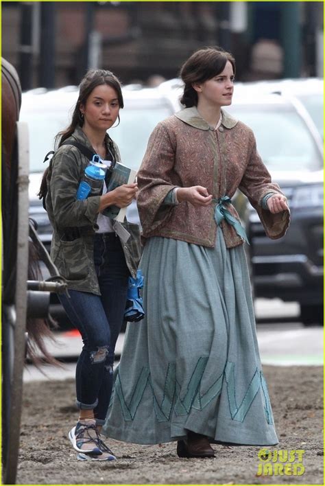 Emma Watson Dons Her Costume On Little Women Set Photo 1191389