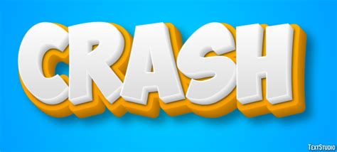 Crash Text Effect And Logo Design Word