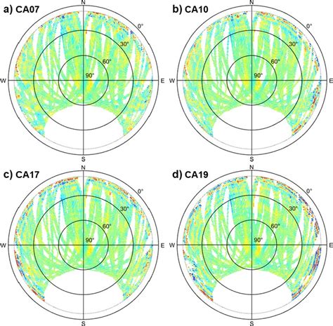 Multipath Stacking Maps At Caxx Sites For A One Year Period Doy