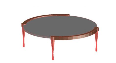 Table Detail 3d Model Layout Furniture Blocks Autocad File