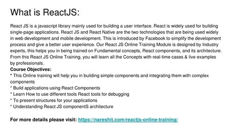 PPT Top 10 Reasons To Choose ReactJS Benefits Of ReactJS PowerPoint