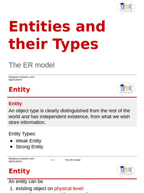 3 Entities And Their Types Pdf Databases Information Technology