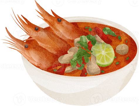 Watercolor Thai Food 16536669 Png