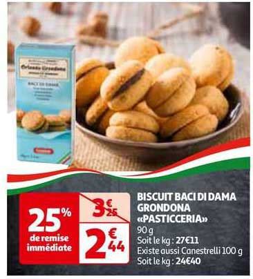 Promo Biscuit Baci Di Dama Grondona Pasticceria Chez Auchan ICatalogue Fr