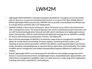This Is A Presentation On IOT Protocols PPTX