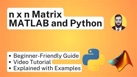 Nxn Matrix Python And Matlab Implementations