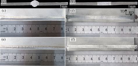 Macro Profiles Of The Samples A Cross Section Of Welded Joint B