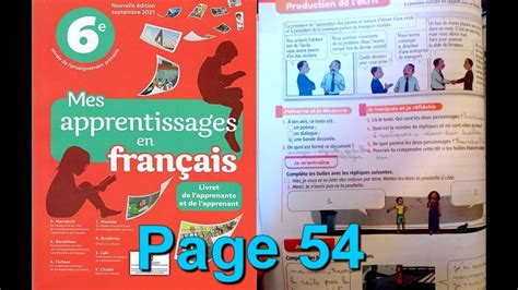 mes apprentissages en français page YouTube