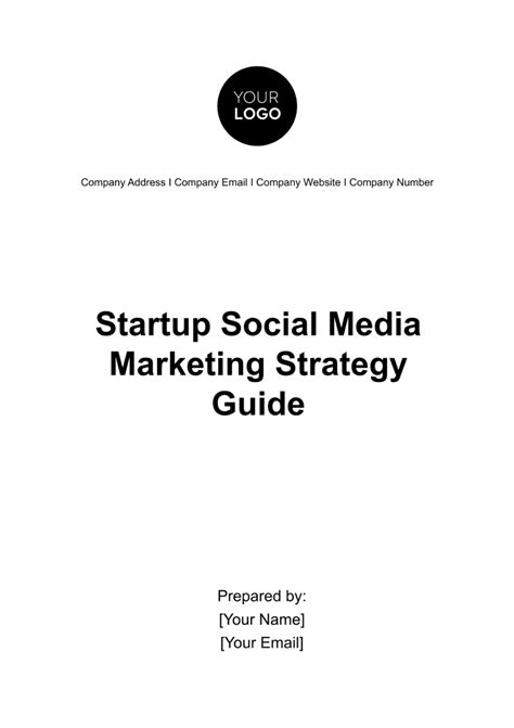 Free Startup Social Media Marketing Strategy Guide Template To Edit Online