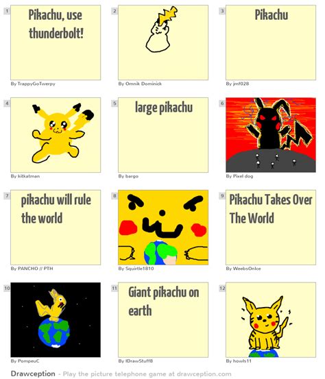 Pikachu Use Thunderbolt Drawception