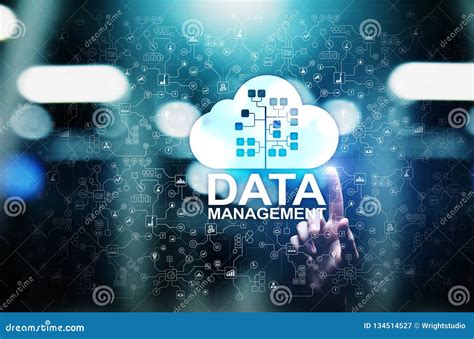 Data Management System Cloud Technology Internet And Business Concept Stock Illustration