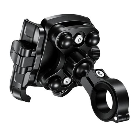 Motorcycle Phone Holder With Vibration Dampener 1s Lock And Release Handlebarrear View Mirror