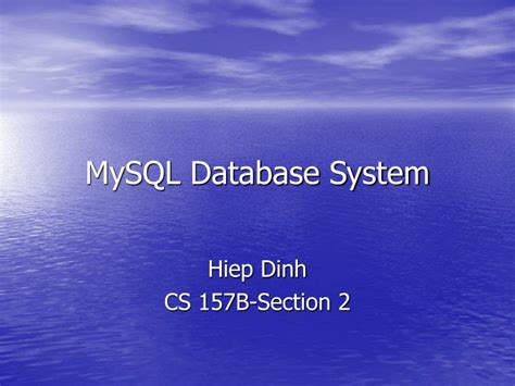 Ppt Mysql Database System Powerpoint Presentation Free Download Id