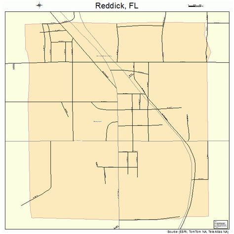 Reddick Florida Street Map 1259675