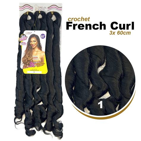 Cabelo Jumbo French Curl Liso Ondulado Crochet Braid African Beauty