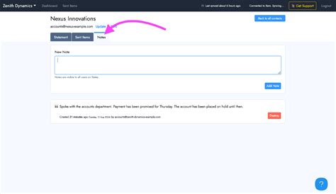 Customer Notes Statey Support And Docs