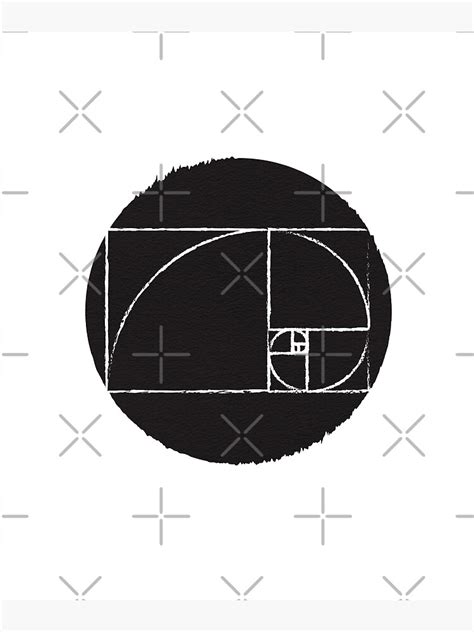 Circle Golden Ratio Spiral Fibonacci Sequence Premium Matte Vertical