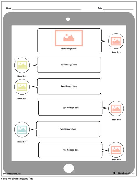Social Skabelon For Gruppechat Storyboard Af Da Examples