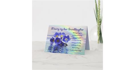 Missing You Card For Granddaughter Zazzle