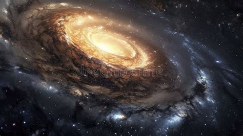 An Awe Inspiring Spiral Galaxy With Intricate Layers Of Stars Dust