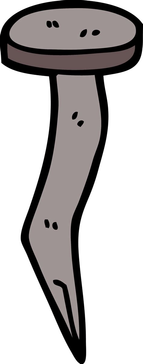 Cartoon Doodle Iron Nail 12141592 Vector Art At Vecteezy