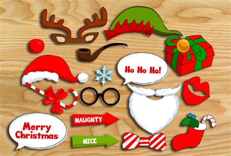 Free Christmas Photo Booth Props Printable Paper Trail 59 Off