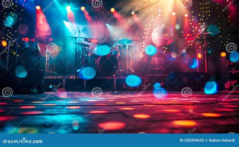 Stage Radiates Energy With Vibrant Lights Music Electrifying Stock