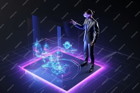 Ar 기술을 사용하여 직업을 수행하는 사람 Ai 생성 이미지