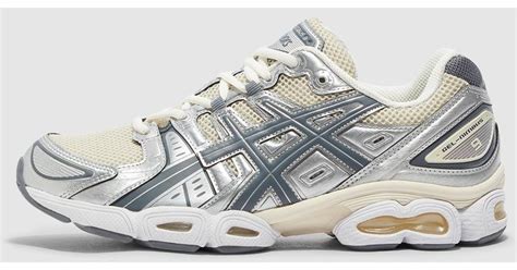 Asics Leather Gel Nimbus 9 Sneaker In Metallic For Men Lyst Uk