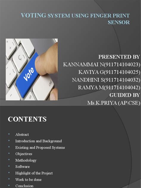 Voting System Using Face Recognition Pdf Voting Fingerprint