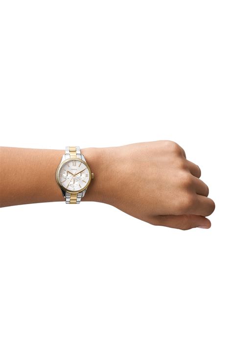 Fossil Двуцветен аналогов часовник Сребрист Златист Emag Bg