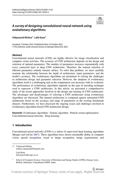 A Survey Of Designing Convolutional Neural Network Using Evolutionary