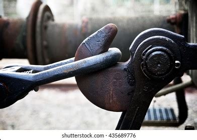 Old Style Hook Railway Coupling Linking Stock Photo 435689776