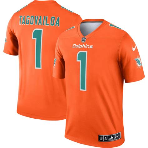 Mens Tua Tagovailoa Miami Dolphins Inverted Legend Jersey Orange