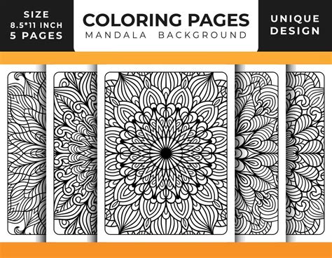 Mandala Floral Pattern Coloring Page For Adults Relaxation Coloring