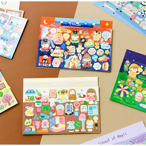 Bộ tấm sticker Ruanruan s world trang trí sổ tay móc khoá toploader BSB Shopee Việt Nam
