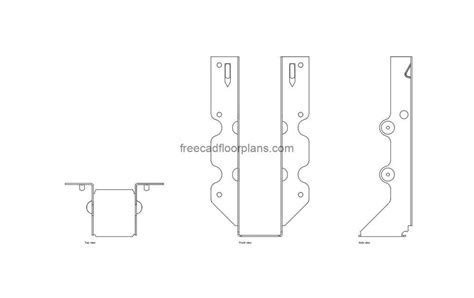 2×8 Joist Hanger Autocad Block Free Cad Floor Plans