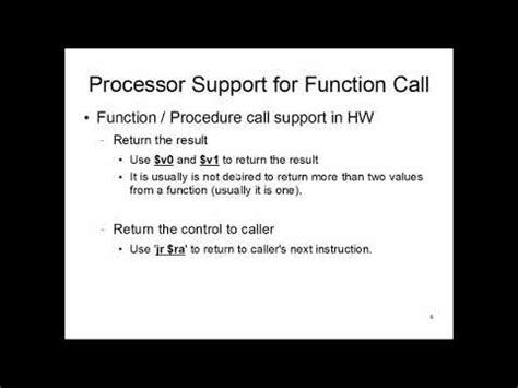 CS47 Lecture 12 Part 2 Low Level Procedure Calls YouTube