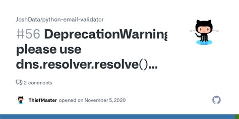 Deprecationwarning Please Use Dnsresolverresolve Instead · Issue