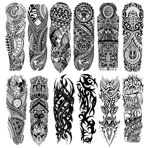 Tribal Pattern Tattoo Sleeve