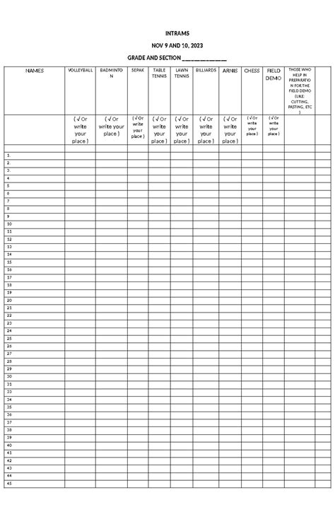 Grade 12 I Mm B A Helium Intrams Nov 9 And 10 2023 Grade And Section Names