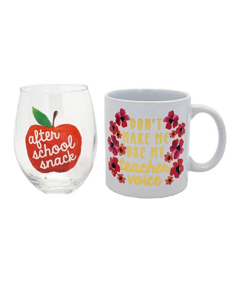 Tmd Holdings Teacher Before And After School Stemless Glass And Mug T