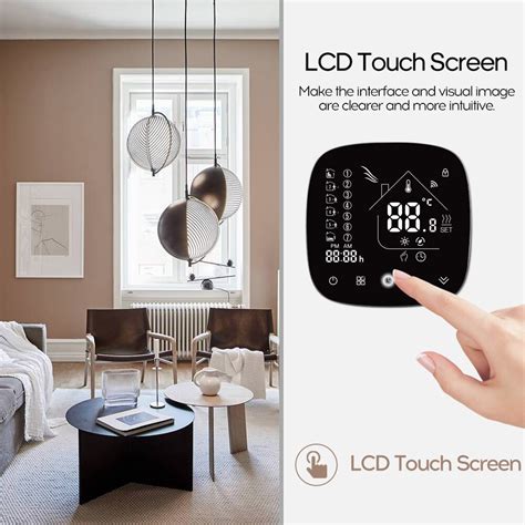 Wifi Smart Thermostat With Touchscreen Lcd Display Grandado